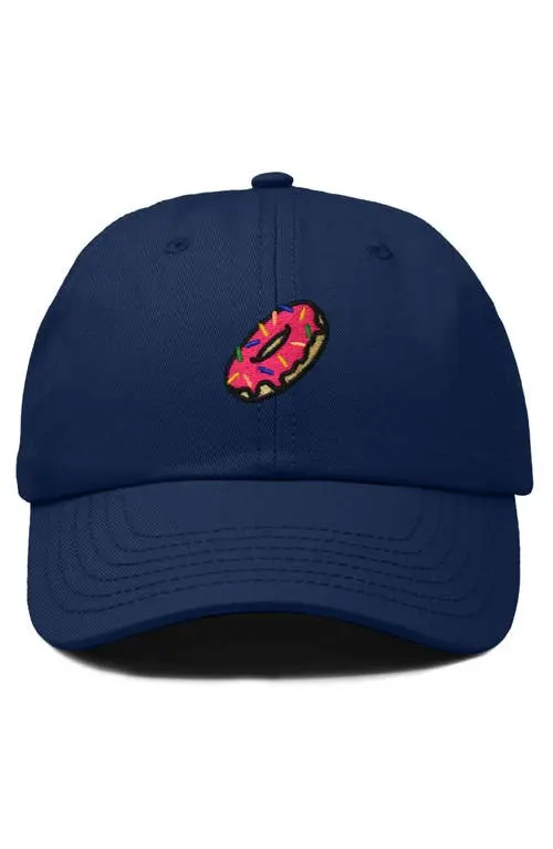 DALIX Donut Embroidered Cap - Navy Blue