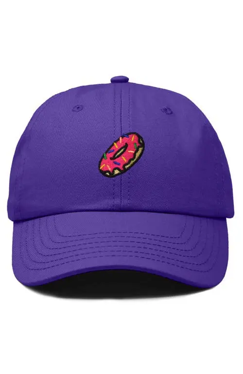 DALIX Donut Embroidered Cap - Purple