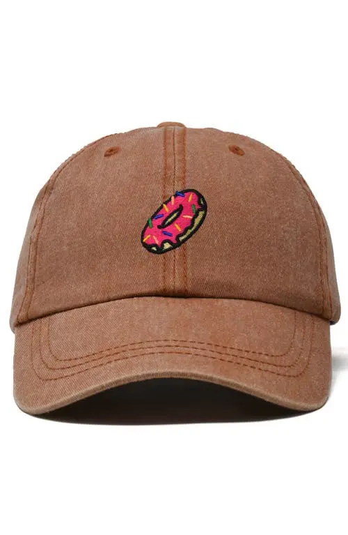 DALIX Donut Embroidered Cap - Washed Orange