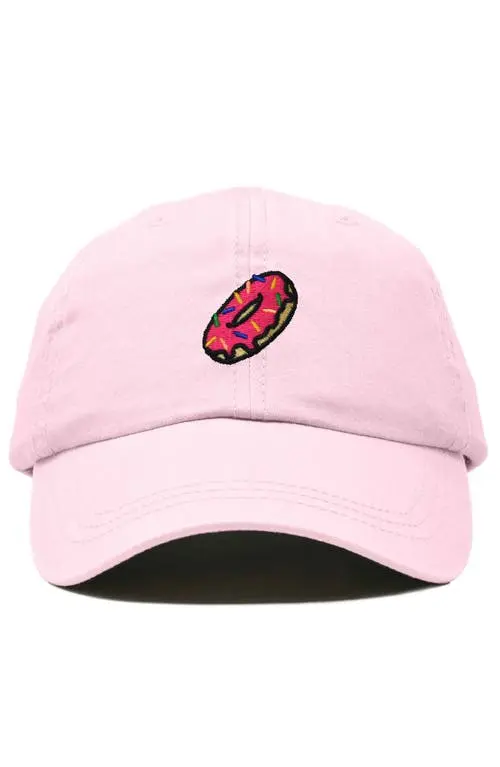 DALIX Donut Embroidered Cap - Washed Pink