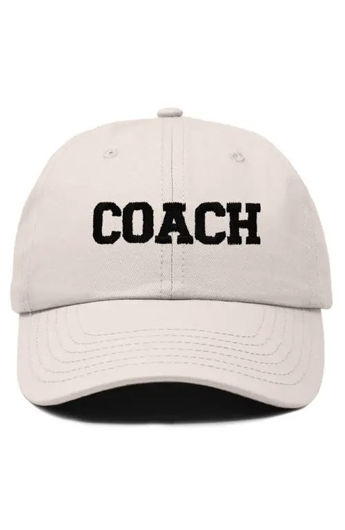 DALIX Coach Embroidered Cap - Beige