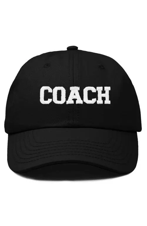 DALIX Coach Embroidered Cap - Black