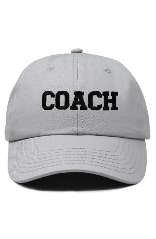 DALIX Coach Embroidered Cap - Gray