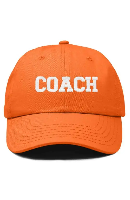 DALIX Coach Embroidered Cap - Orange