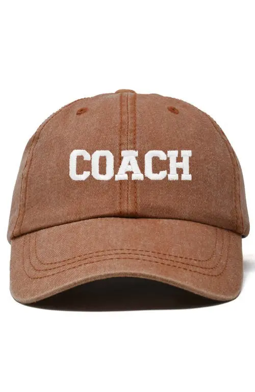 DALIX Coach Embroidered Cap - Washed Orange