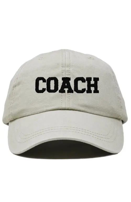 DALIX Coach Embroidered Cap - Washed Stone White