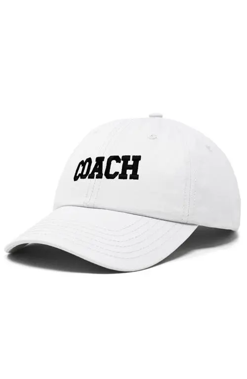 DALIX Coach Embroidered Cap - White