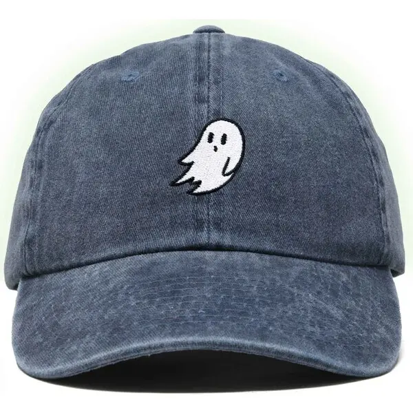 DALIX Ghost Dad Cap - Washed Navy Blue