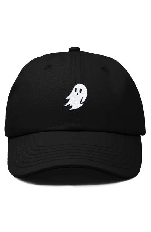 DALIX Ghost Embroidered Cap - Black