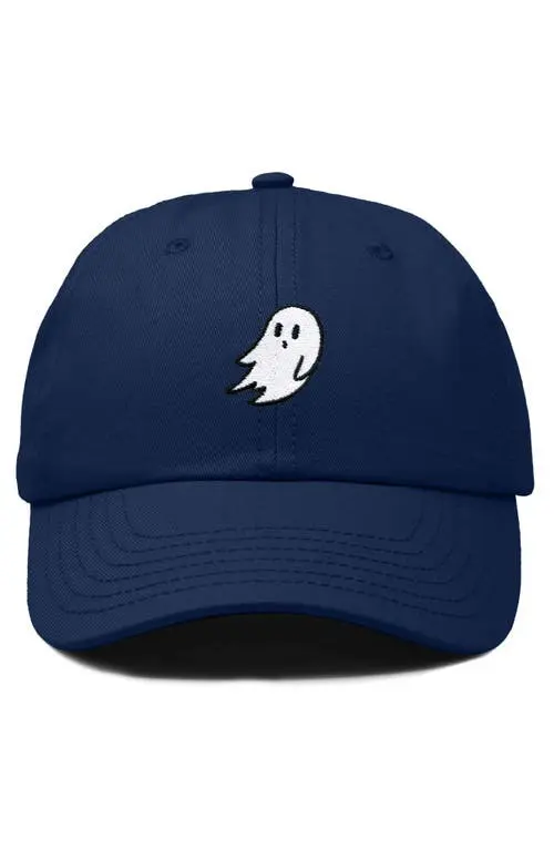 DALIX Ghost Embroidered Cap - Navy Blue