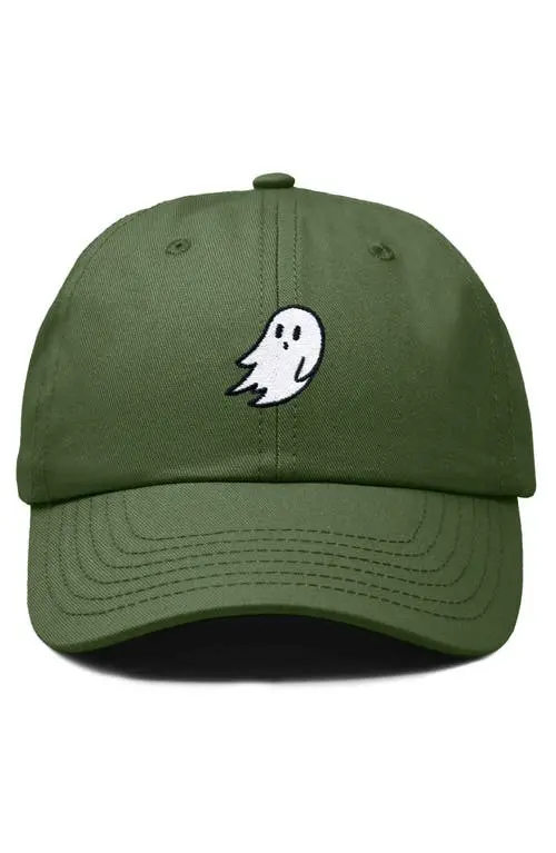 DALIX Ghost Embroidered Cap - Olive