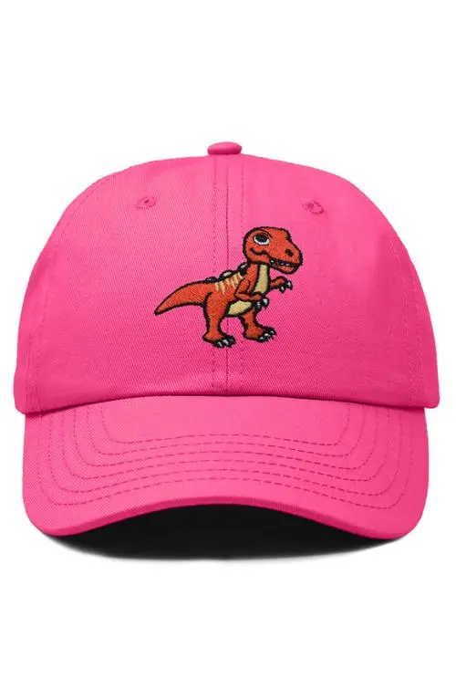 DALIX T-rex Embroidered Cap - Hot Pink
