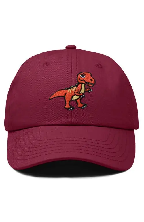 DALIX T-rex Embroidered Cap - Maroon