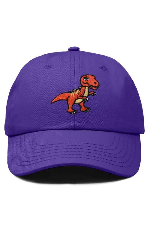 DALIX T-rex Embroidered Cap - Purple