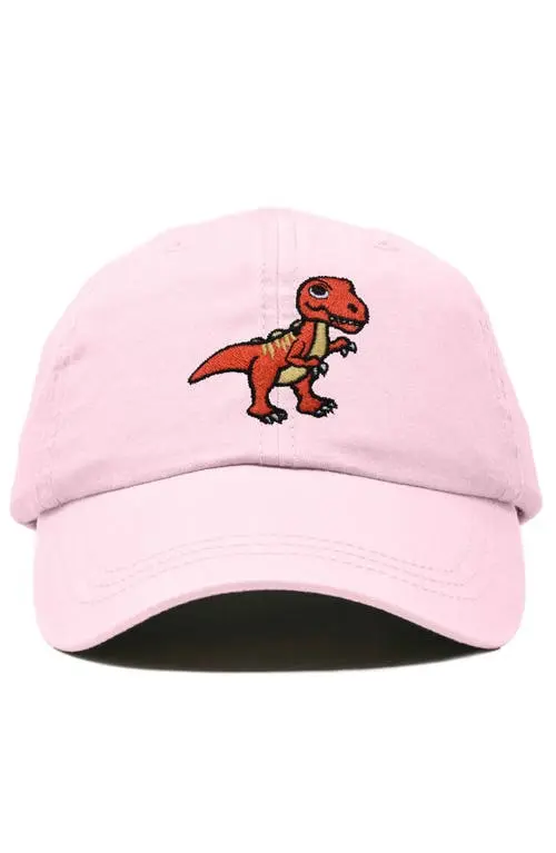 DALIX T-rex Embroidered Cap - Washed Pink