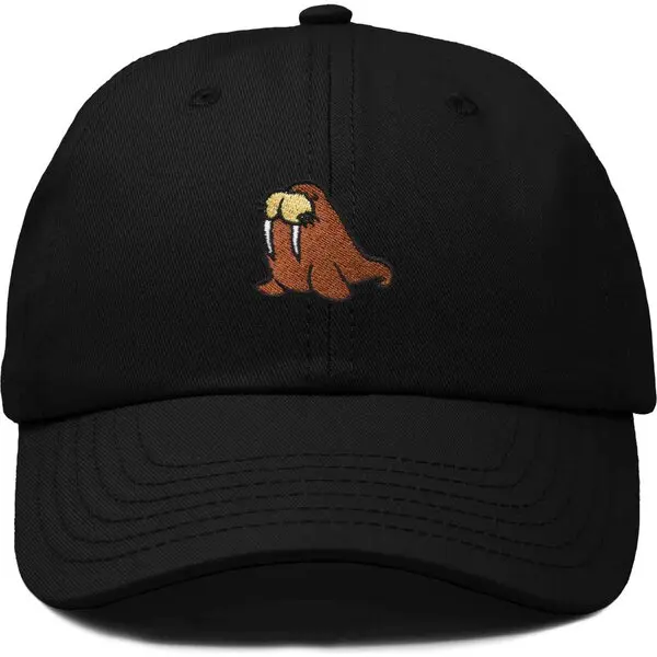 DALIX Walrus Embroidered Cap - Black