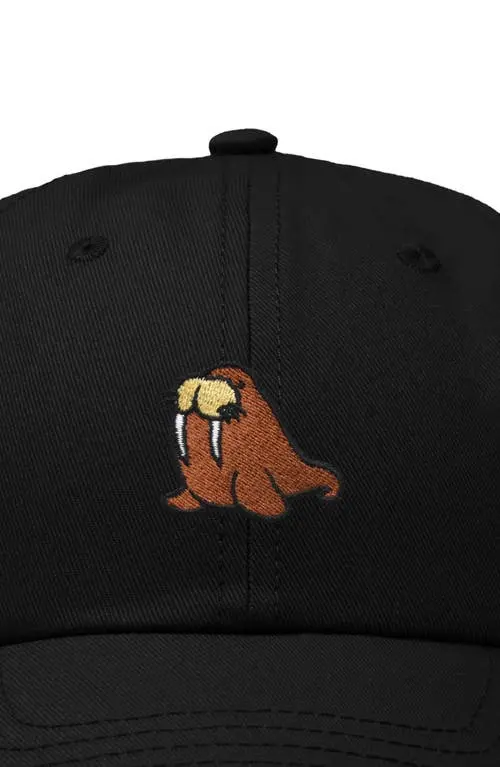 DALIX Walrus Embroidered Cap - Black