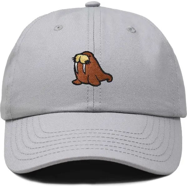 DALIX Walrus Embroidered Cap - Gray