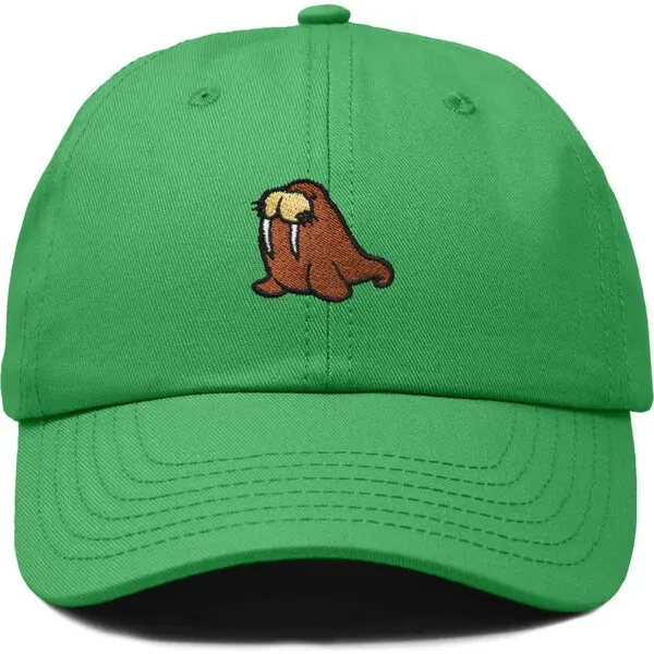 DALIX Walrus Embroidered Cap - Kelly Green