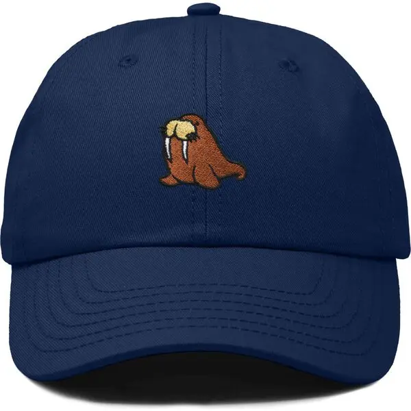DALIX Walrus Embroidered Cap - Navy Blue