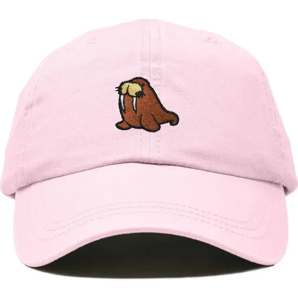 DALIX Walrus Embroidered Cap - Washed Pink