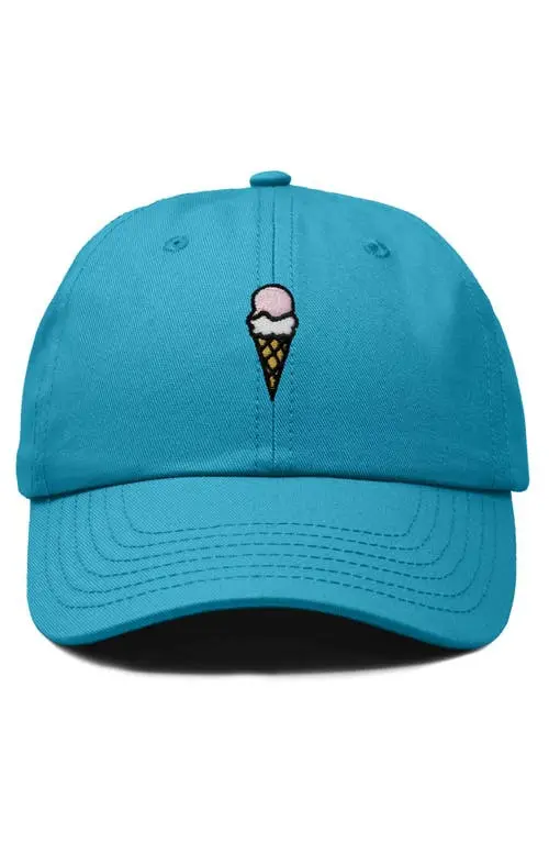 DALIX Double Scoop Embroidered Cap - Teal
