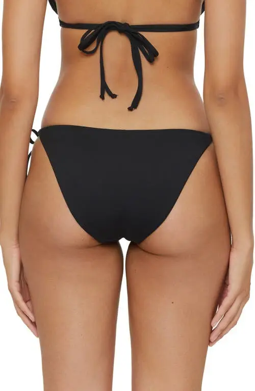 BECCA By Rebecca Virtue Color Code Side Tie Bikini Bottom - Black