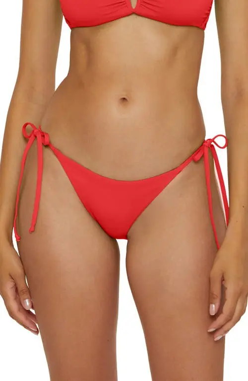 BECCA By Rebecca Virtue Color Code Side Tie Bikini Bottom - Fire