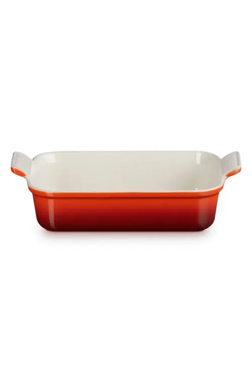 LE CREUSET Heritage 2.5-quart Rectangular Stoneware Dish - Cerise