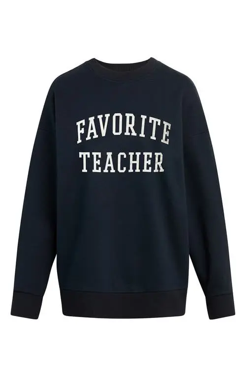 FAVORITE DAUGHTER Favorite Teacher Sweatshirt - Navy