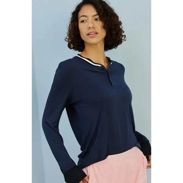 JAMBYS Flamingo Pa Top - Navy / Black