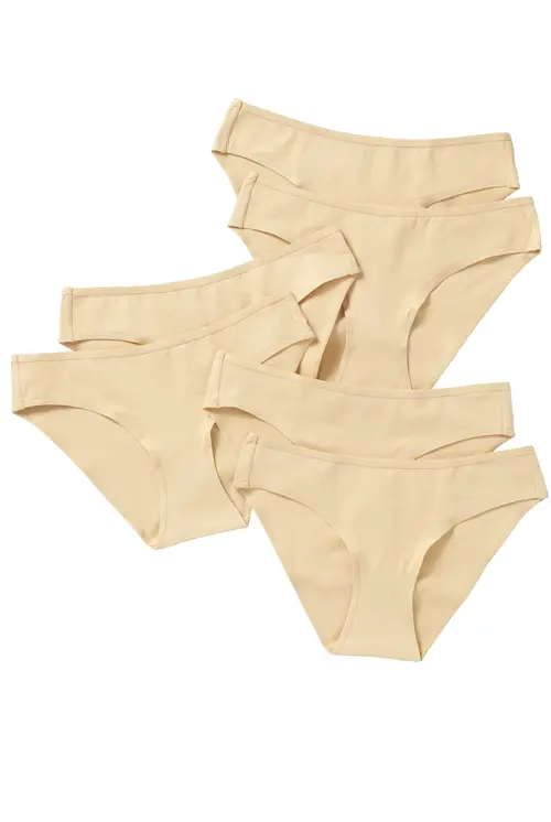 YELLOWBERRY Daisy Cotton Undie 6pk - Fawn