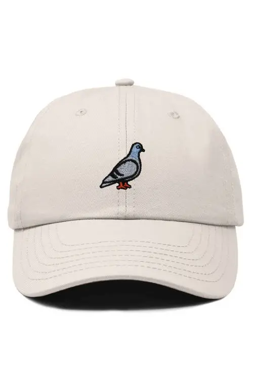 DALIX Pigeon Embroidered Cap - Beige