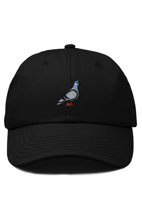 DALIX Pigeon Embroidered Cap - Black