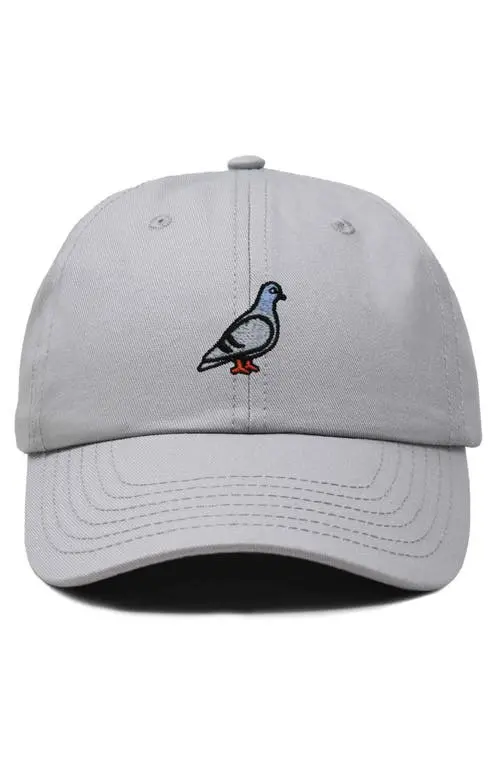 DALIX Pigeon Embroidered Cap - Gray