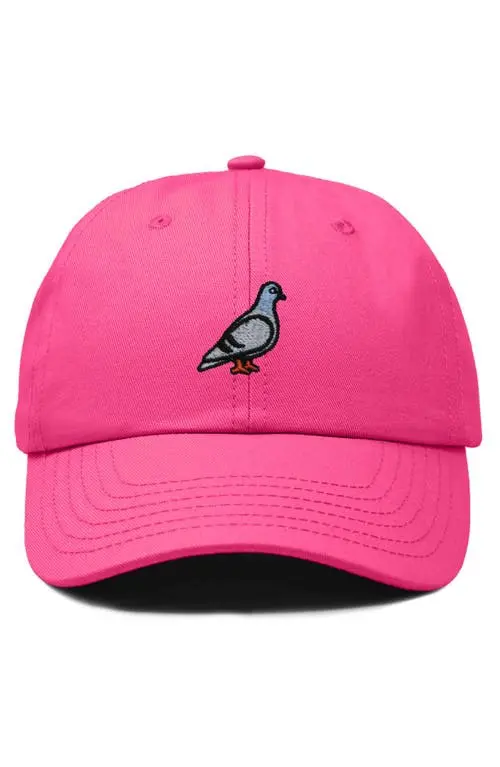 DALIX Pigeon Embroidered Cap - Hot Pink