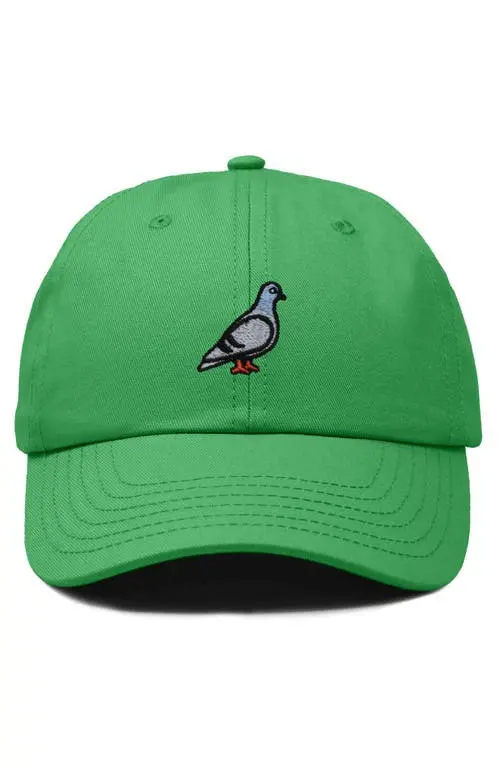 DALIX Pigeon Embroidered Cap - Kelly Green