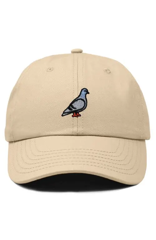 DALIX Pigeon Embroidered Cap - Khaki