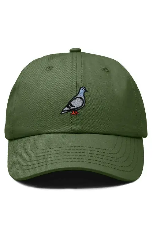DALIX Pigeon Embroidered Cap - Olive