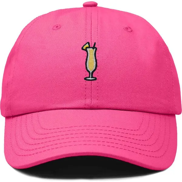 DALIX Embroidered Dad Cap - Hot Pink