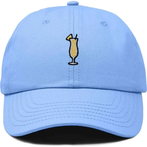 DALIX Pina Colada Embroidered Cap - Light Blue