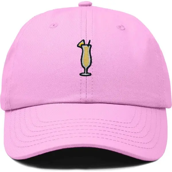 DALIX Pina Colada Embroidered Cap - Light Pink