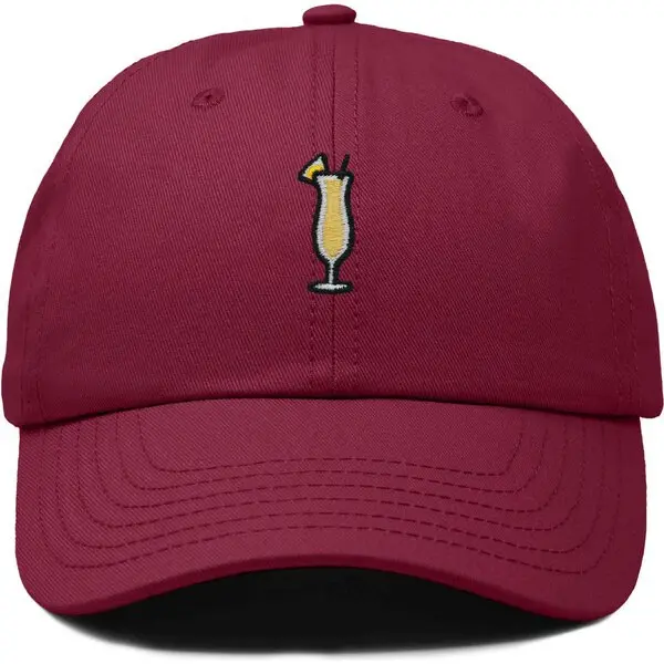 DALIX Embroidered Dad Cap - Maroon