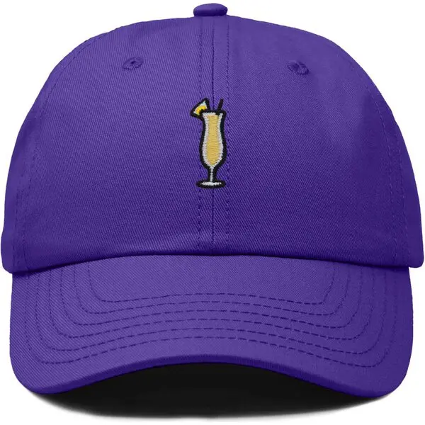 DALIX Embroidered Dad Cap - Purple