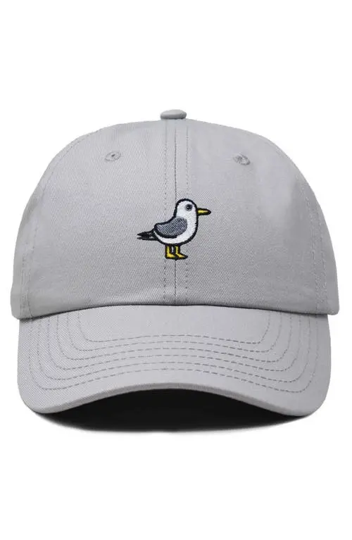 DALIX Seagull Embroidered Cap - Gray