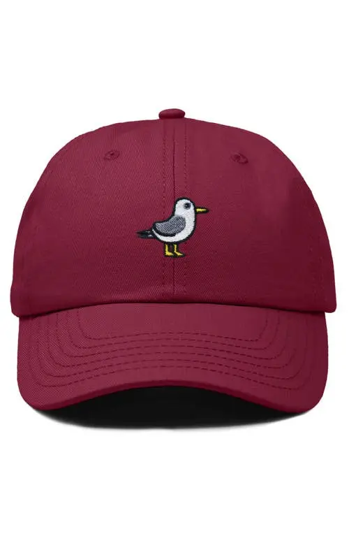 DALIX Seagull Embroidered Cap - Maroon