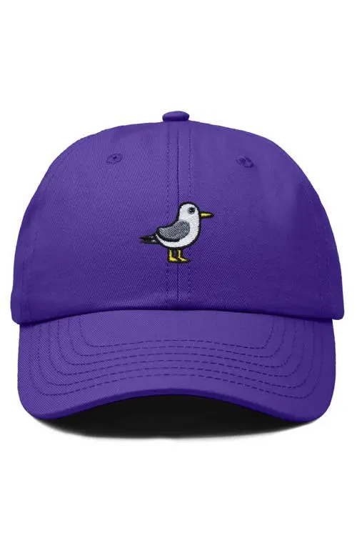 DALIX Seagull Embroidered Cap - Purple