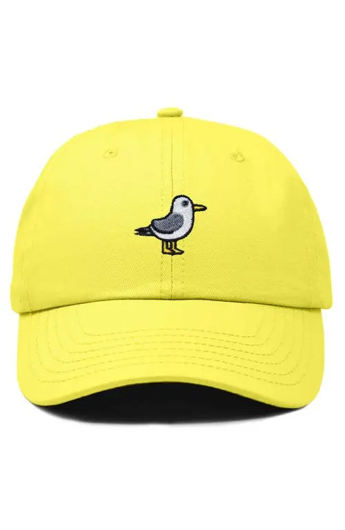 DALIX Seagull Embroidered Cap - Yellow