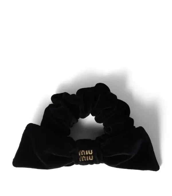 Miu Miu Velvet Scrunchie - Black