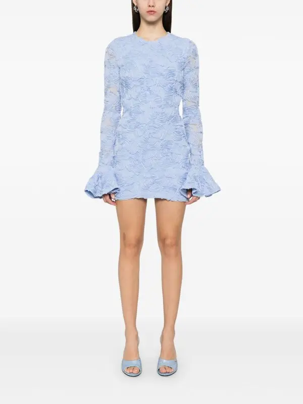 ROTATE BY BIRGER CHRISTENSEN Floral-appliqué Mini Dress